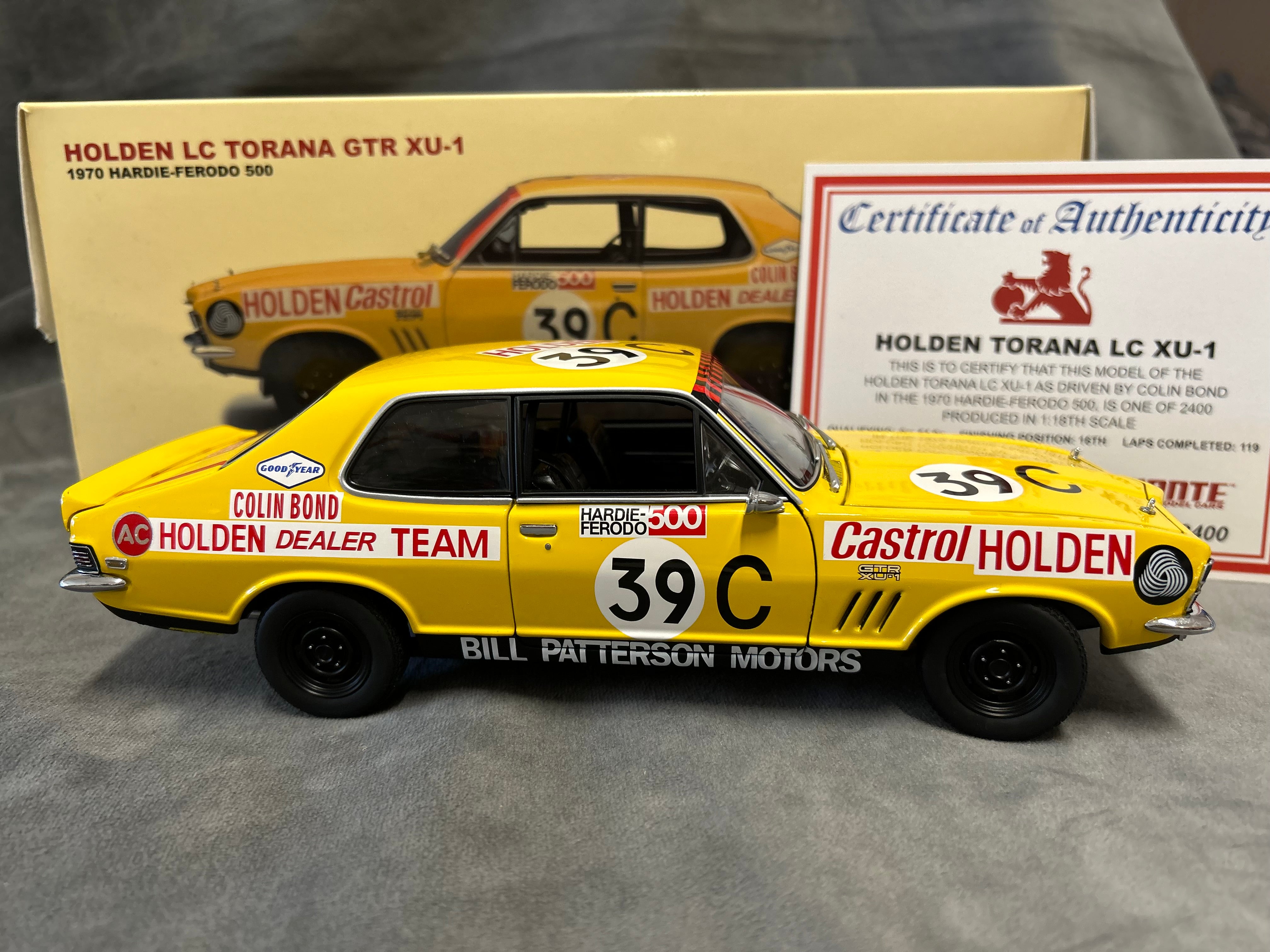 #39C HOLDEN LC TORANA GTR XU-1 BOND (BATHURST 1970) – Diecastplus Newcastle